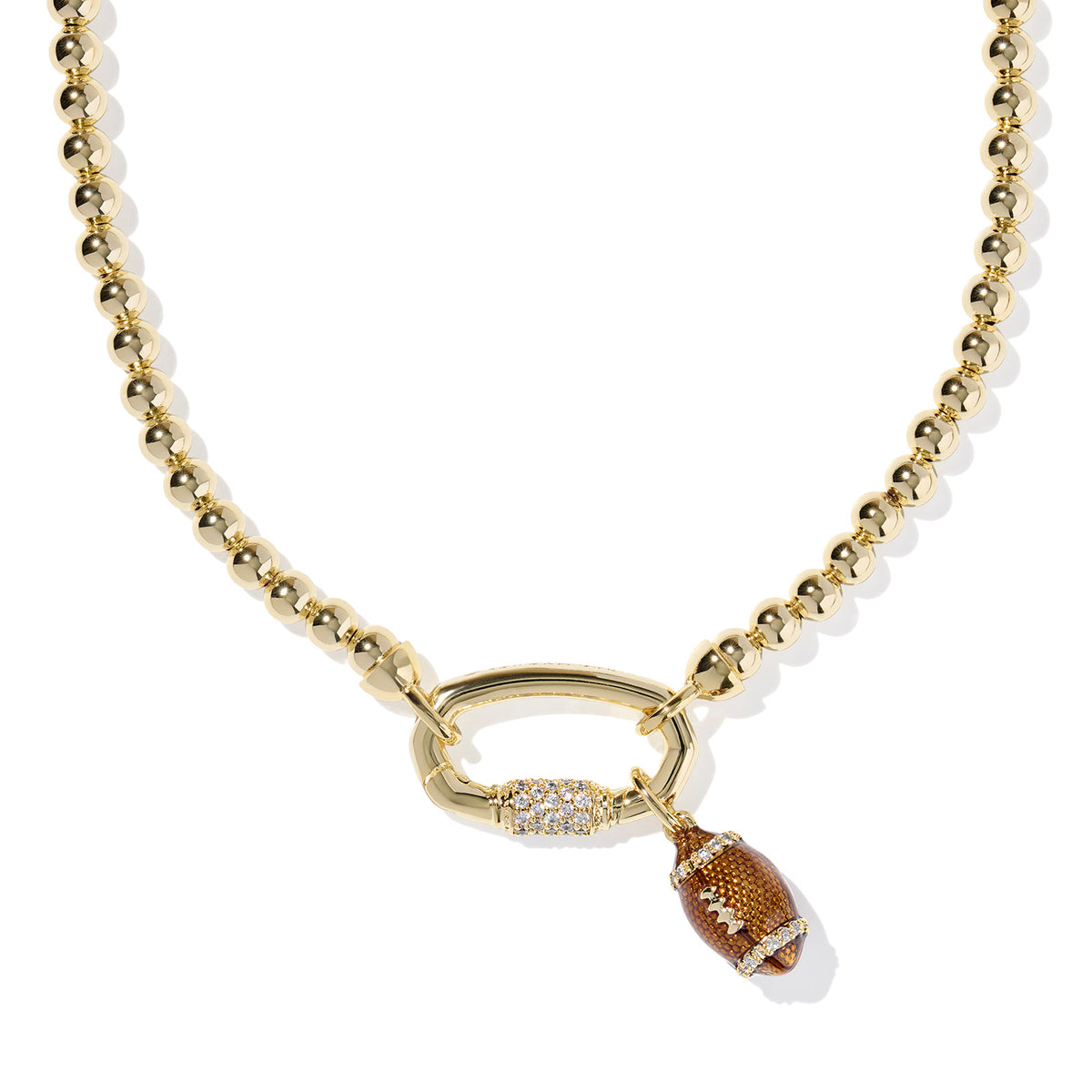 Kendra Scott Football Gold Strand Necklace – Game Day Jewelry | The ...